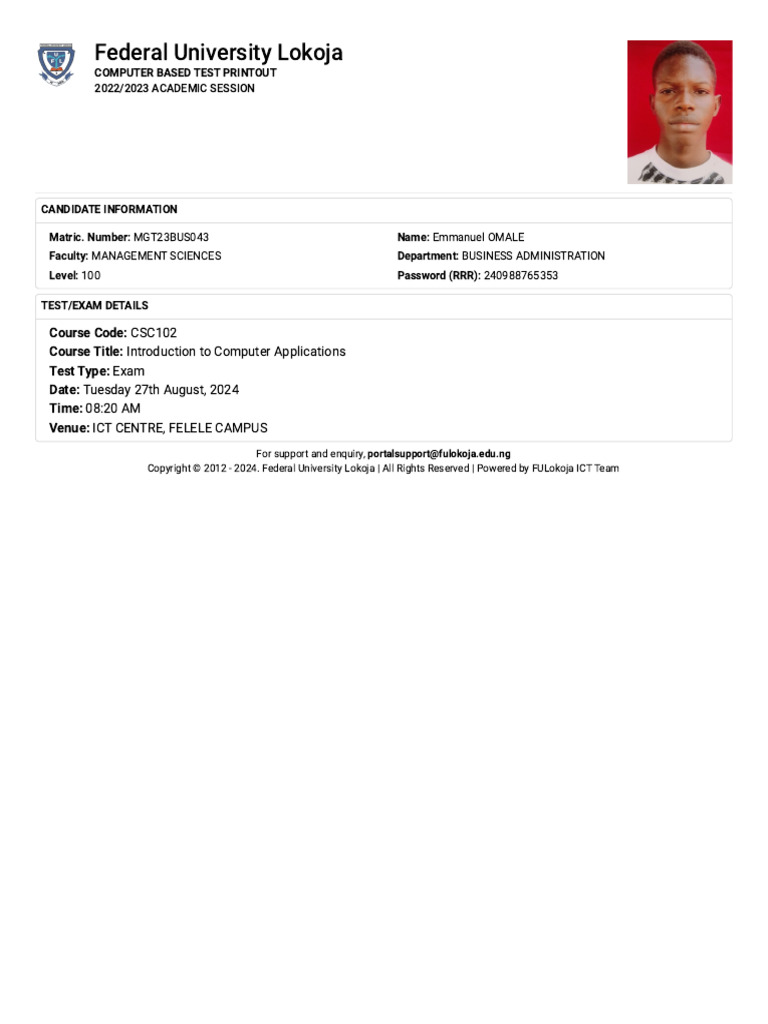 Federal University Lokoja | PDF