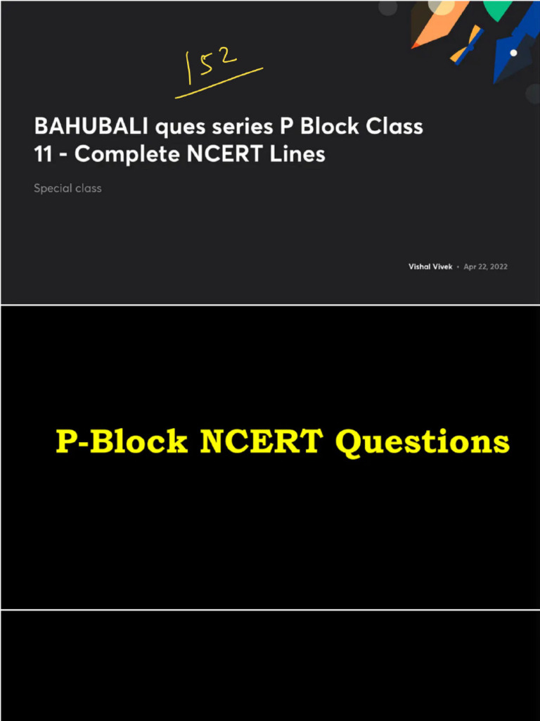 BAHUBALI Ques Series P Block Class 11 - Complete NCERT Lines With Anno 1650726217322 | PDF