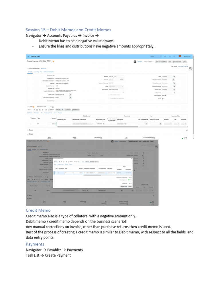 2 Debit and Credit Memos | PDF