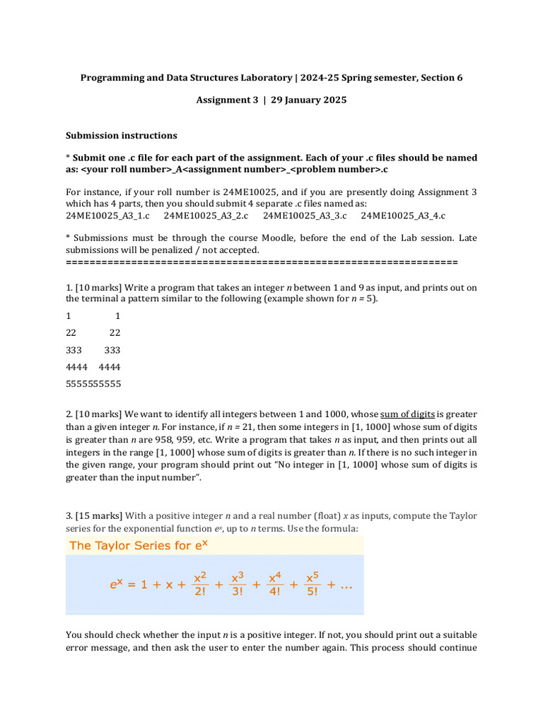 PDSlab 2425Spr Sec6 Asgn3 | PDF | Numbers | Software Engineering