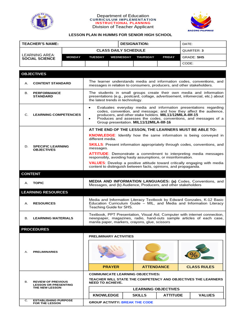 SHS Humms Media and Information Language | PDF | Information Literacy ...