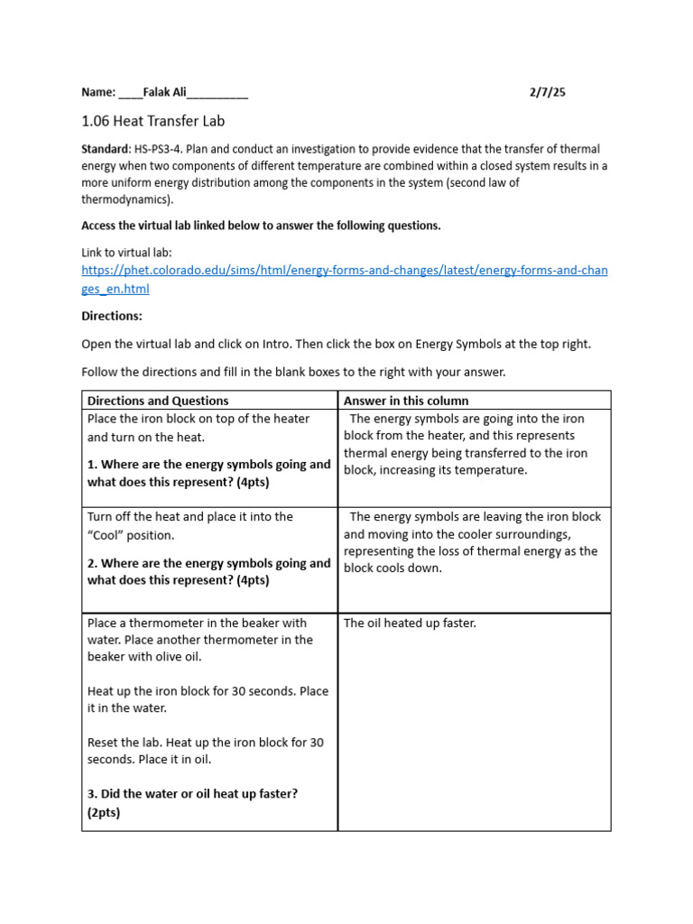 106 Heat Transfer Lab | PDF | Heat | Heat Transfer