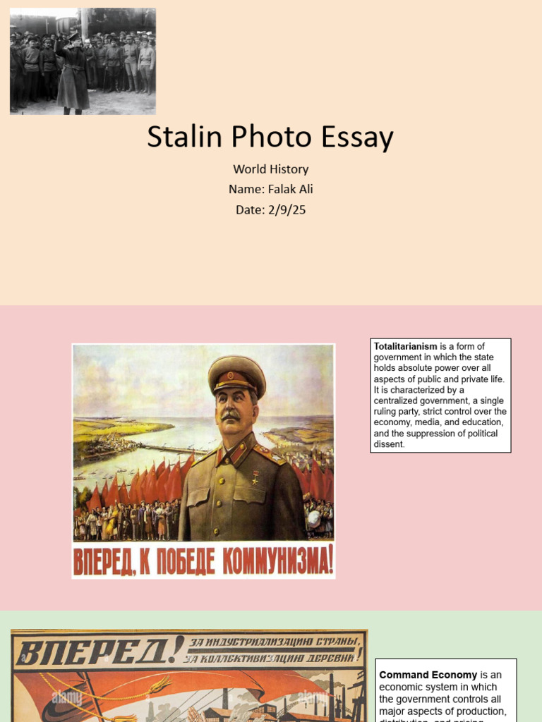 Stalin Photo Essay (Template) (1).pptx | PDF | Soviet Union | World ...