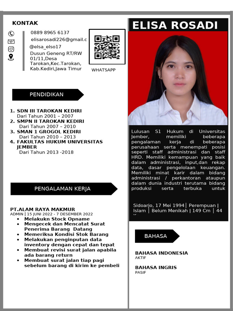 Lamaran Kerja Word Bru | PDF