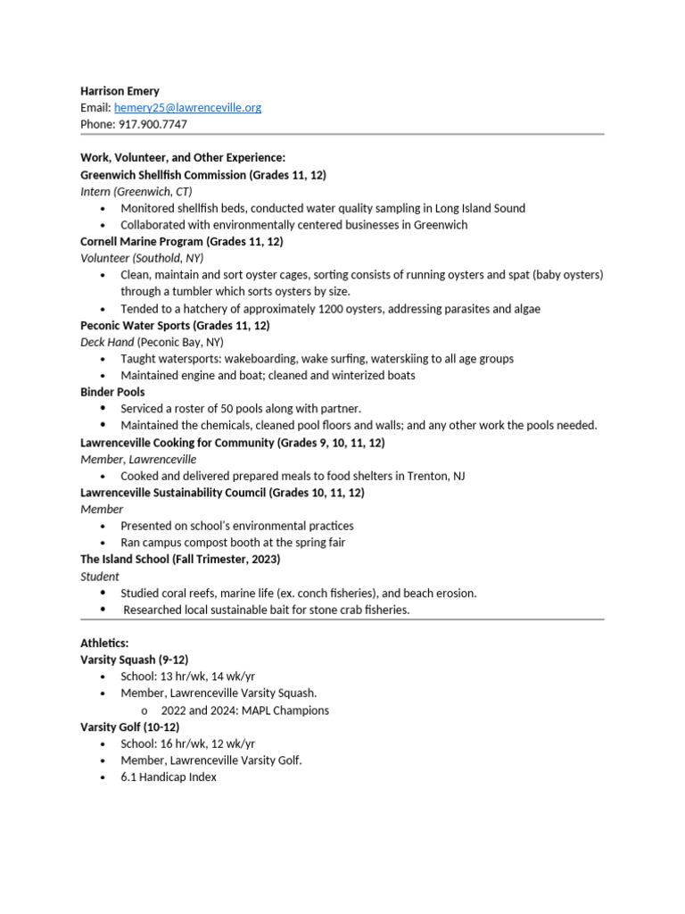 Harrison Expanded Resume | PDF