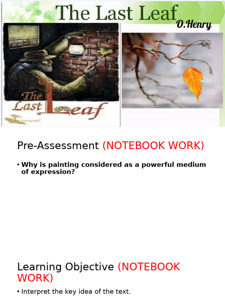 The Last Leaf | PDF