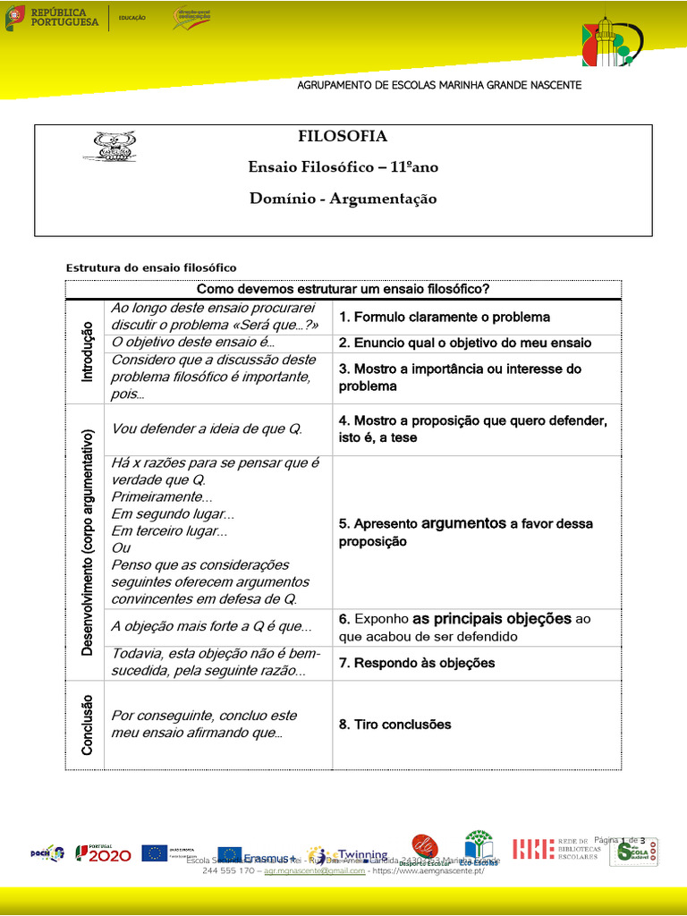 Ensaio Filosófico (Modelo) | PDF | Argumento | Humano