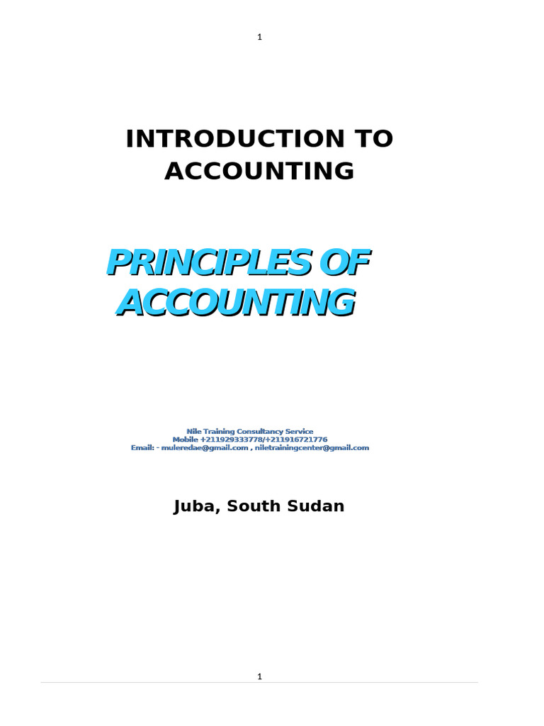 Introduction to Accounting Principles | PDF | Debits And Credits | Expense