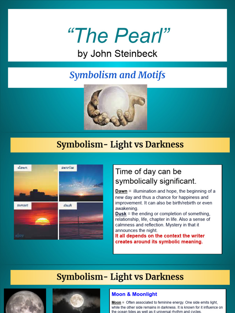 "The Pearl" - Symbols & Motifs | PDF