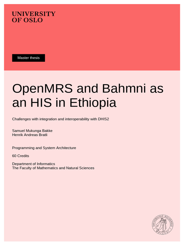 Master Thesis Final | PDF | Interoperability | Electronic Health Record