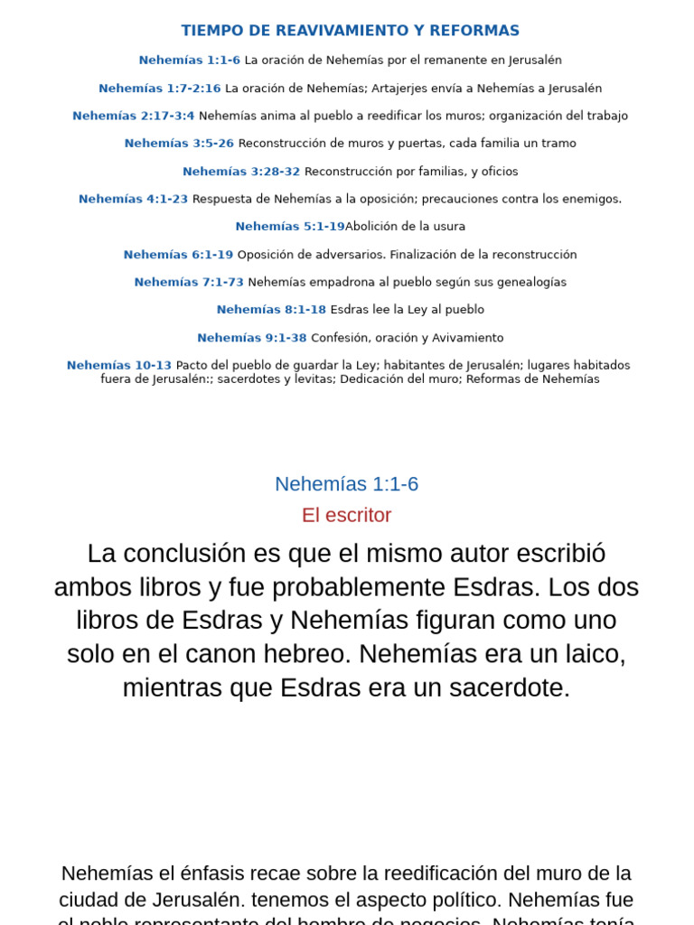 Nehemías: Reedificación y Reformas | PDF | Ezra | Pecado