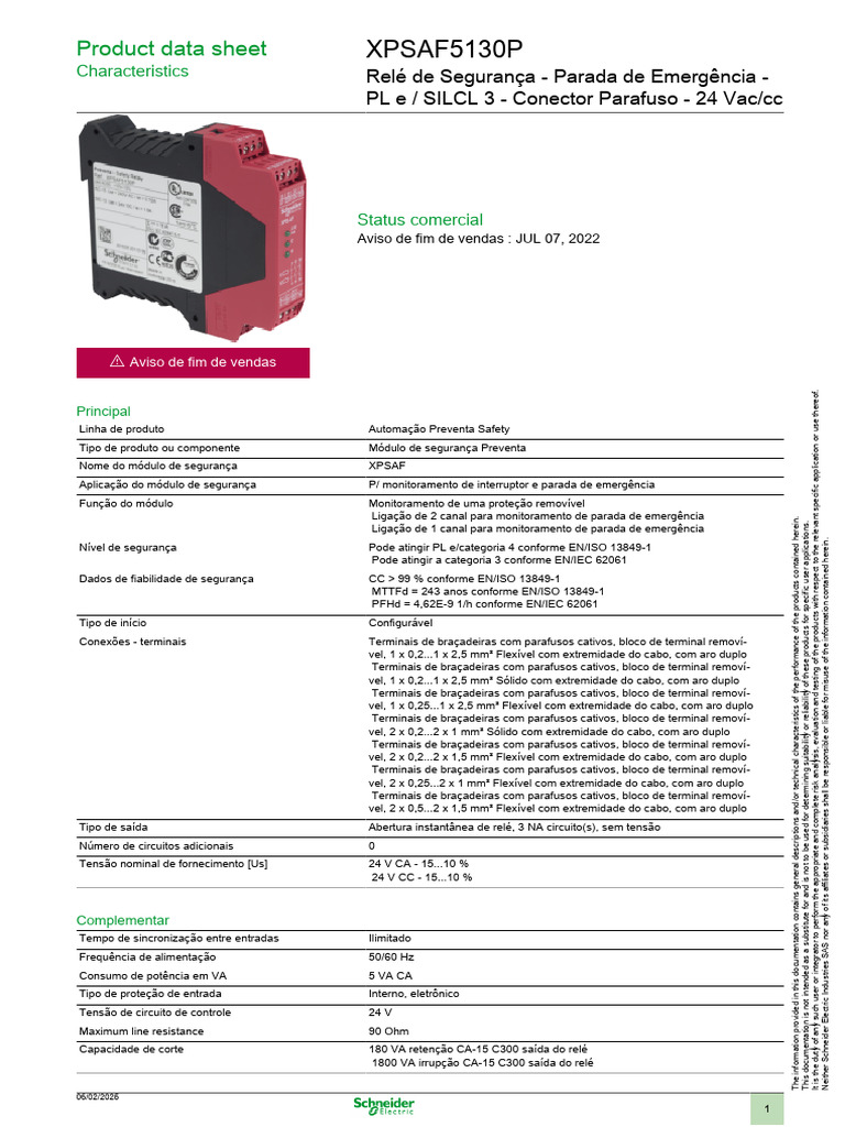 XPSAF5130P_DATASHEET_BR_pt-BR | PDF | Rede elétrica | Engenharia Elétrica