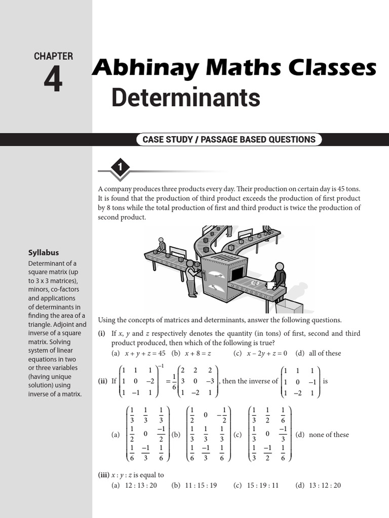 Matrix and Determinant Problem Set | PDF | Mathematics | Mathematical Objects