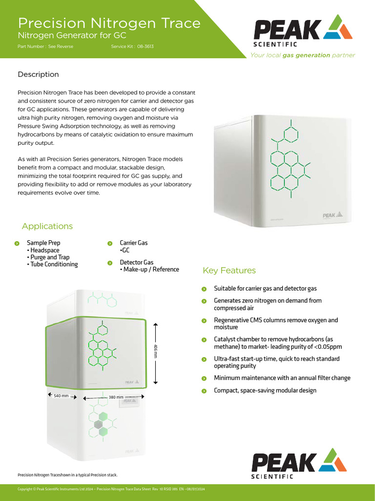 RS385 - Precision Nitrogen Trace Data Sheet Rev 10 RSID 385 EN | PDF ...