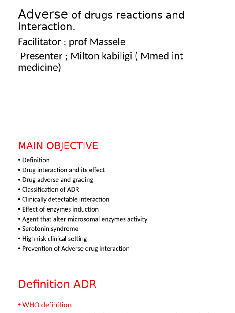 Understanding Adverse Drug Reactions | PDF | Enzyme Inhibitor ...