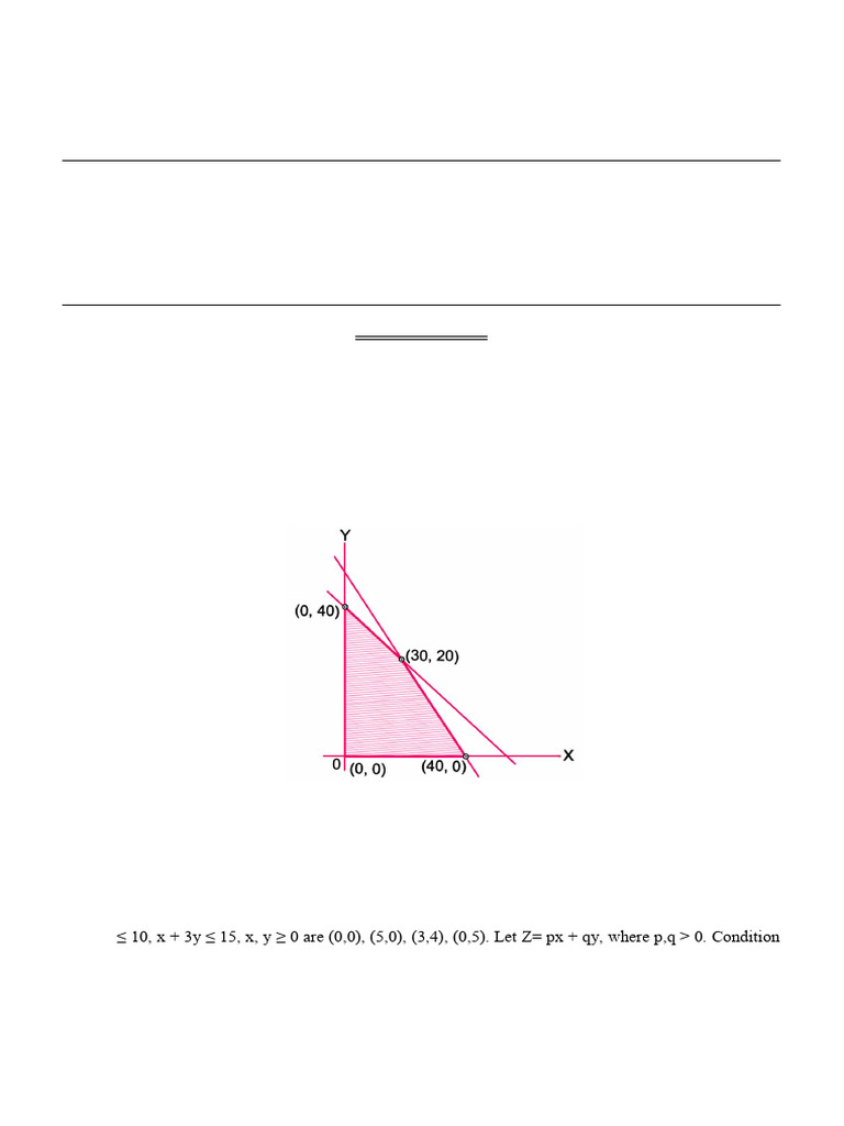 Linear Programming Exam Paper Class XII | PDF | Mathematical ...