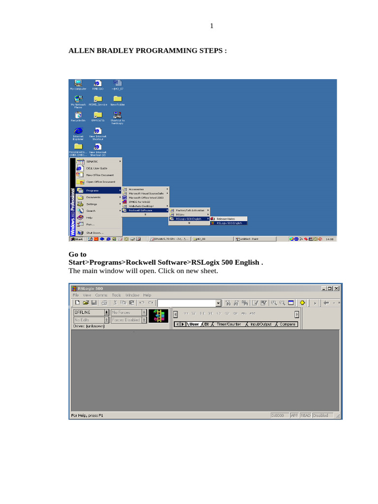 AB PLCprocedure USER MANUAL | PDF | Cursor (User Interface) | Icon (Computing)