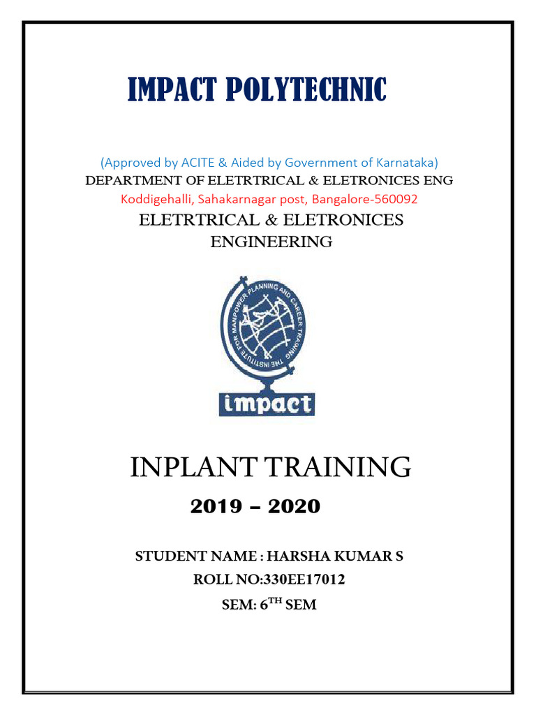 Harsha Final Changed | PDF | Electricity | Electrical Engineering