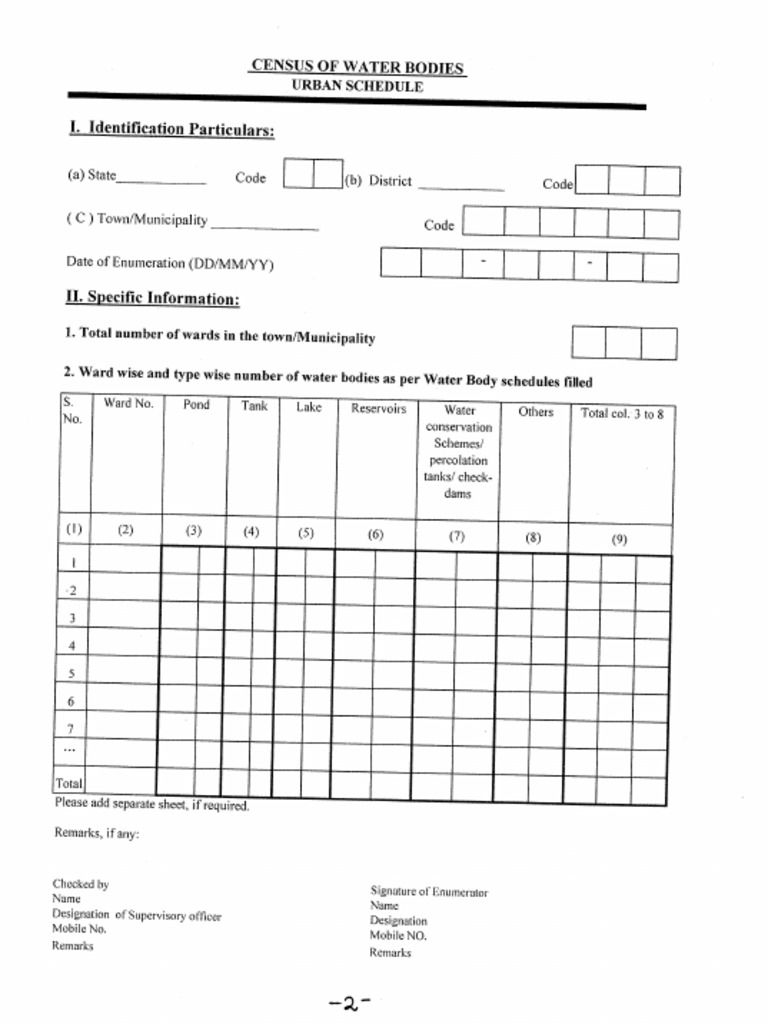 6thMIandWBCensus Schedules (English) | PDF