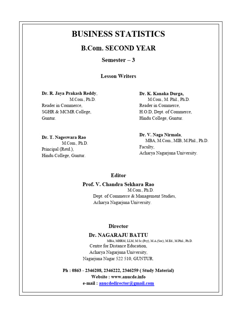 Business Statistics | PDF | Statistics | Quantitative Research