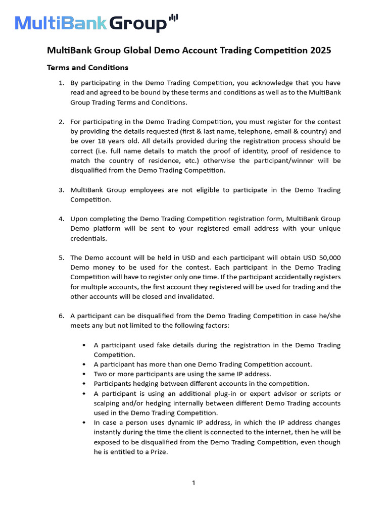 MultiBank Demo Trading Competition 2025 | PDF