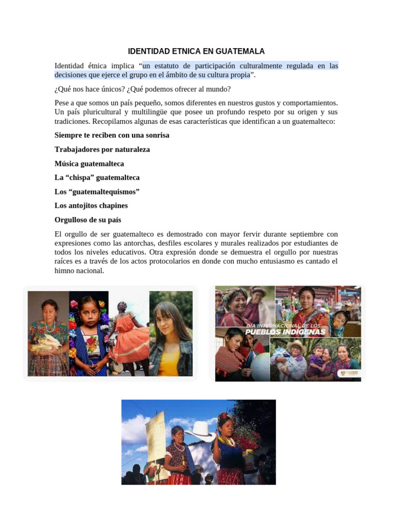 Identidad Etnica en Guatemala | PDF