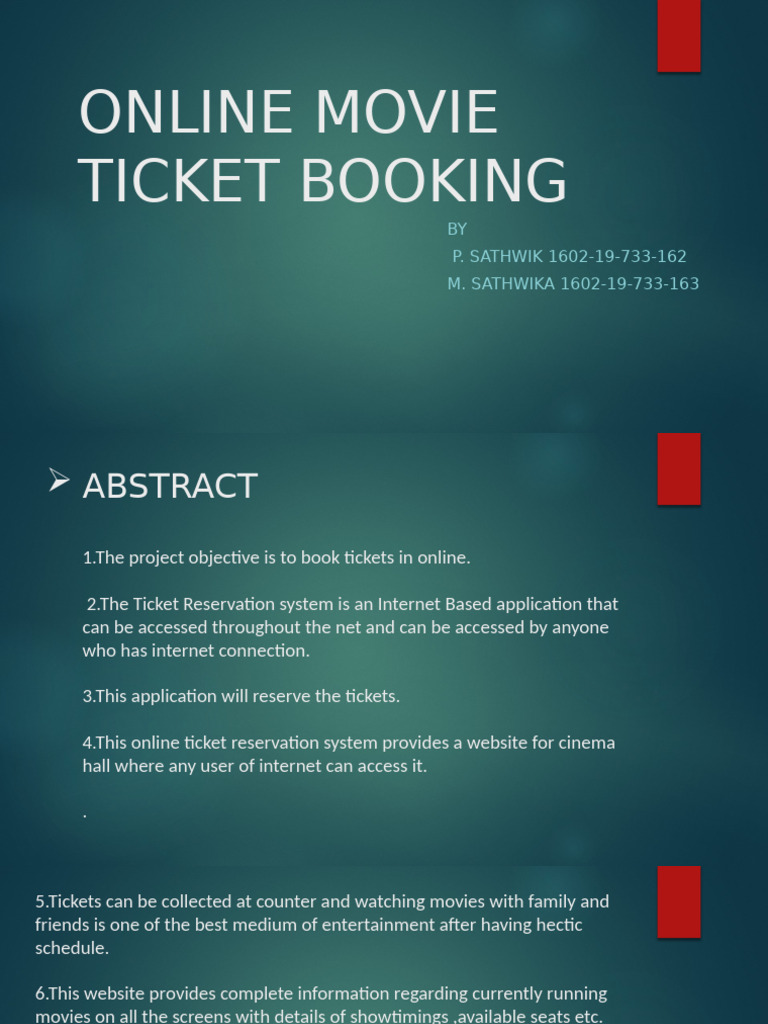 163 - Online Ticket Booking | PDF