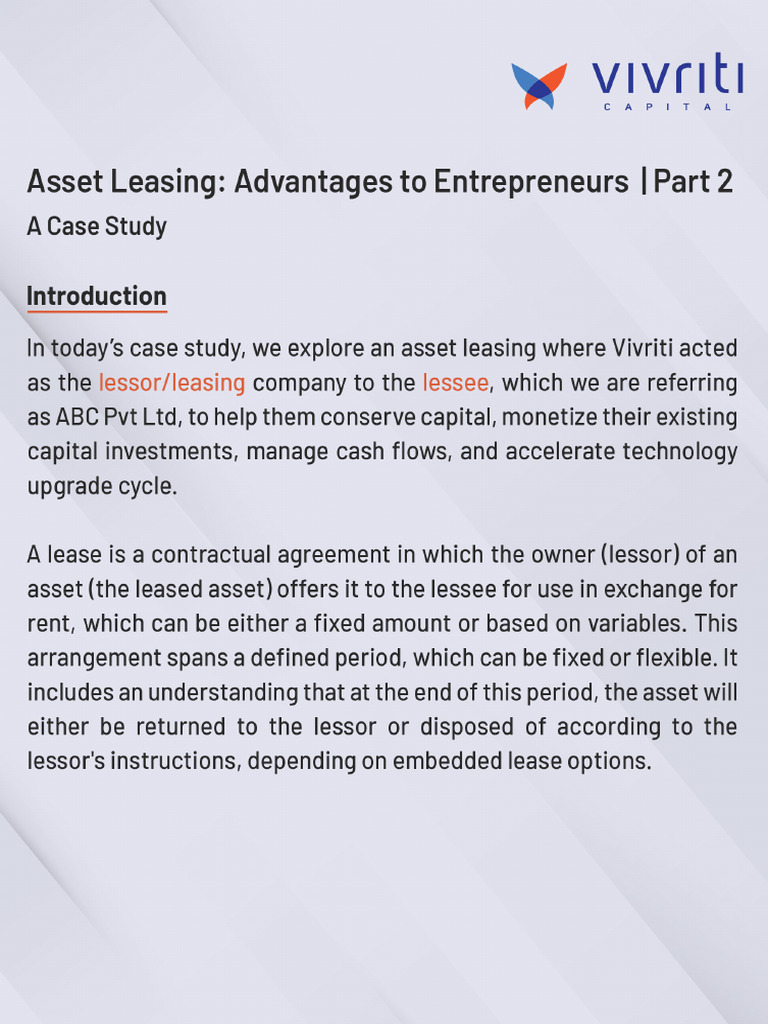 Asset Leasing Advantages To Entrepreneurs Part 2 1694710802 | PDF