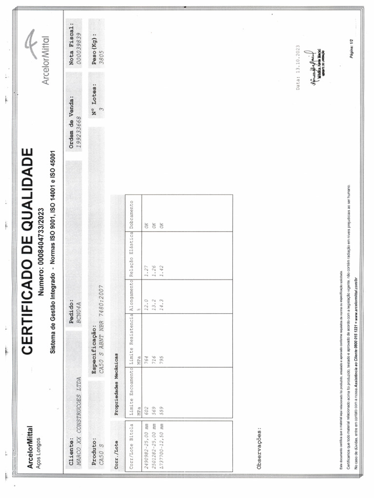 Certificado NF 39840 | PDF