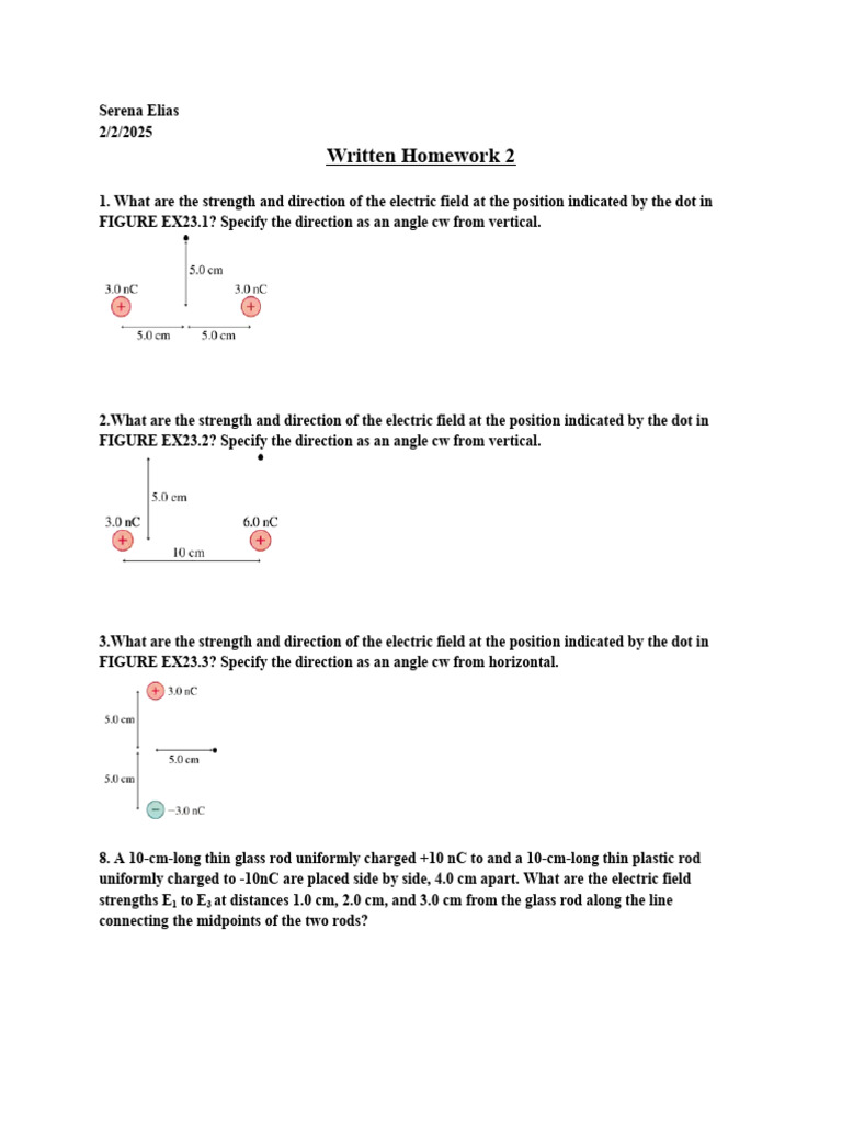 Physics Homework 2 | PDF