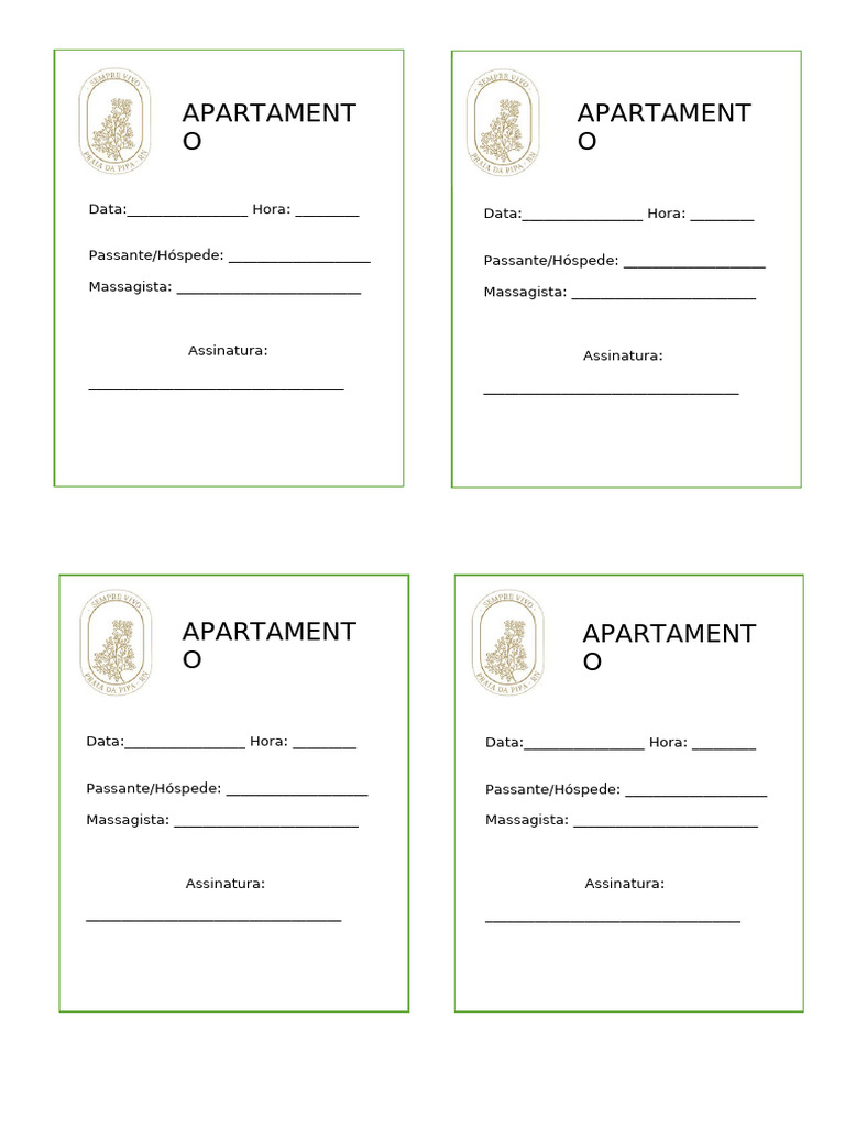 Comandas-Apto (editável) | PDF