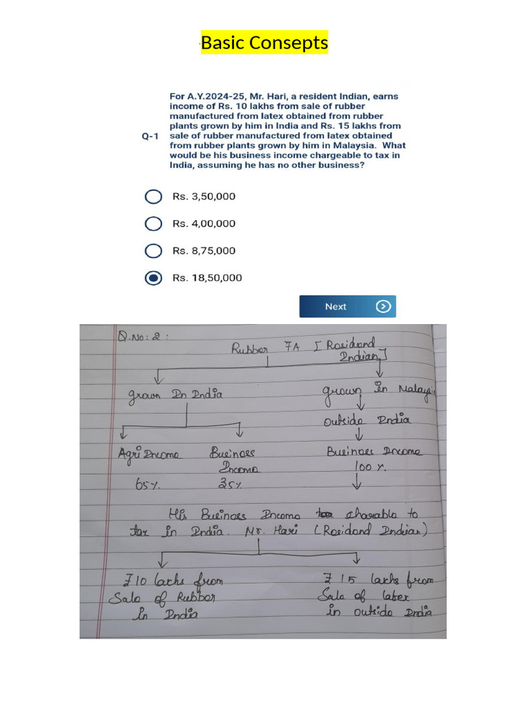 MCQ for Income tax | PDF