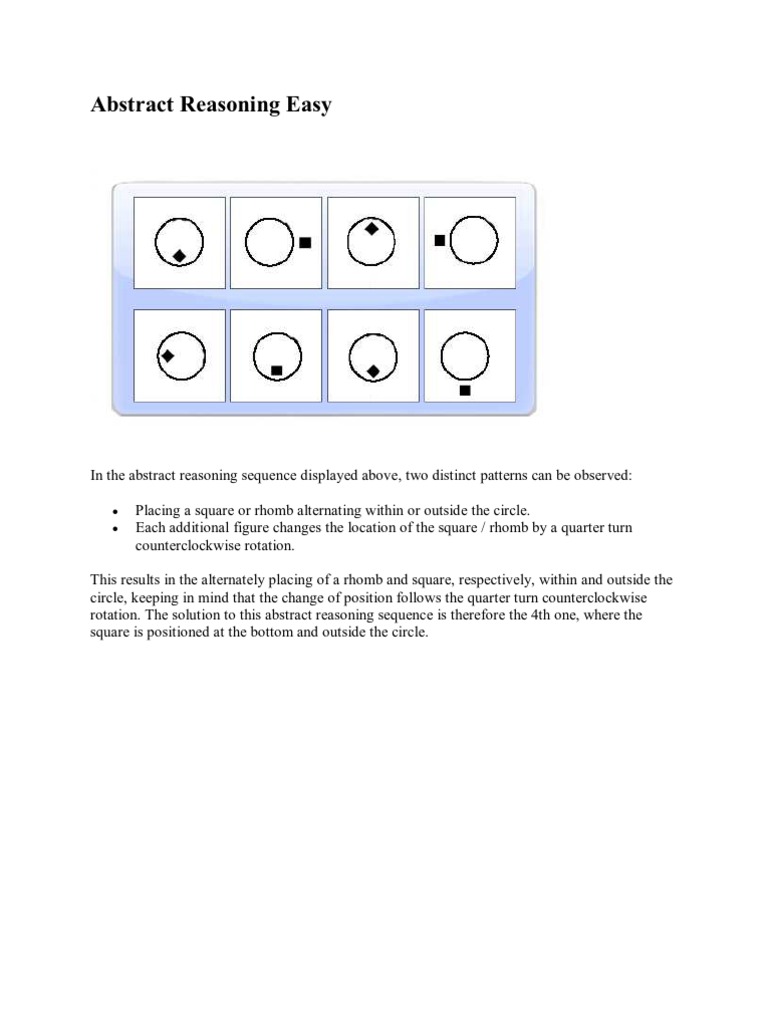 Abstract Reasoning Easy