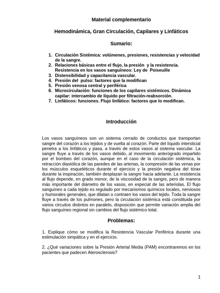 MC Hemod.G Circ. y C y L | PDF | Sistema circulatorio | Vena