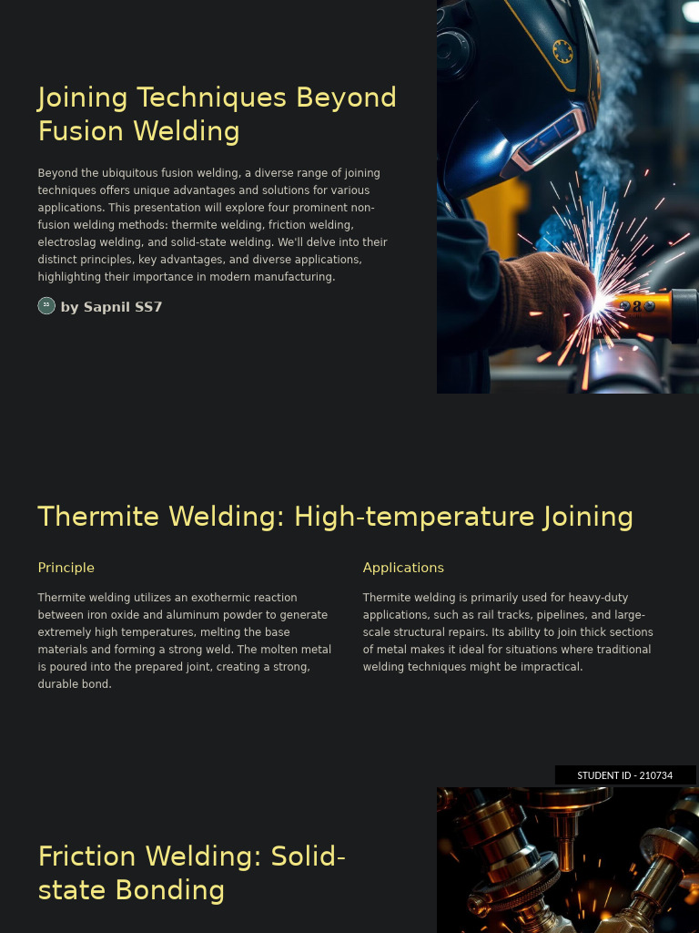 Non-Fusion Welding Techniques | PDF | Welding | Construction