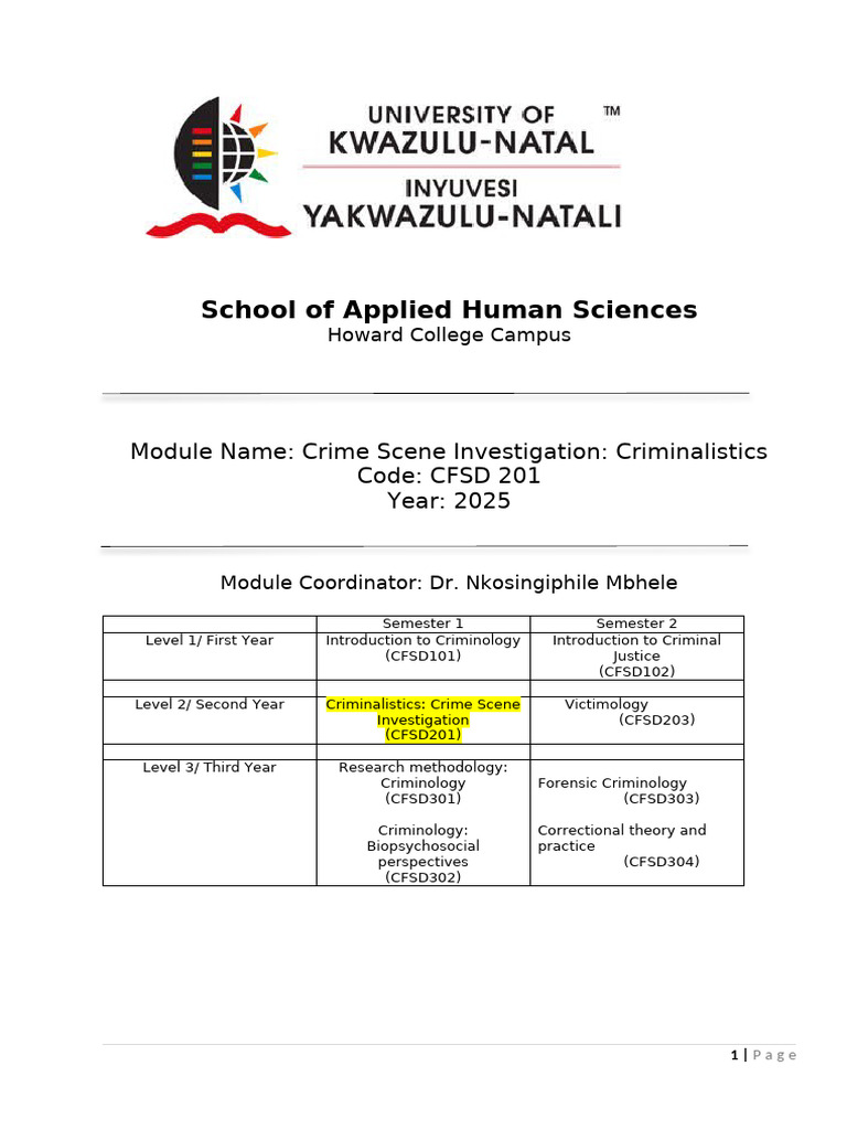 CFSD201 Module Course Outline - Docx Latest | PDF | Plagiarism ...
