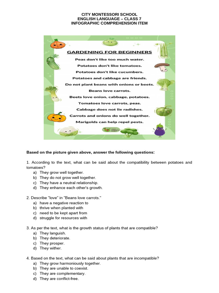 Infographic Comprehension for Grade 7 | PDF