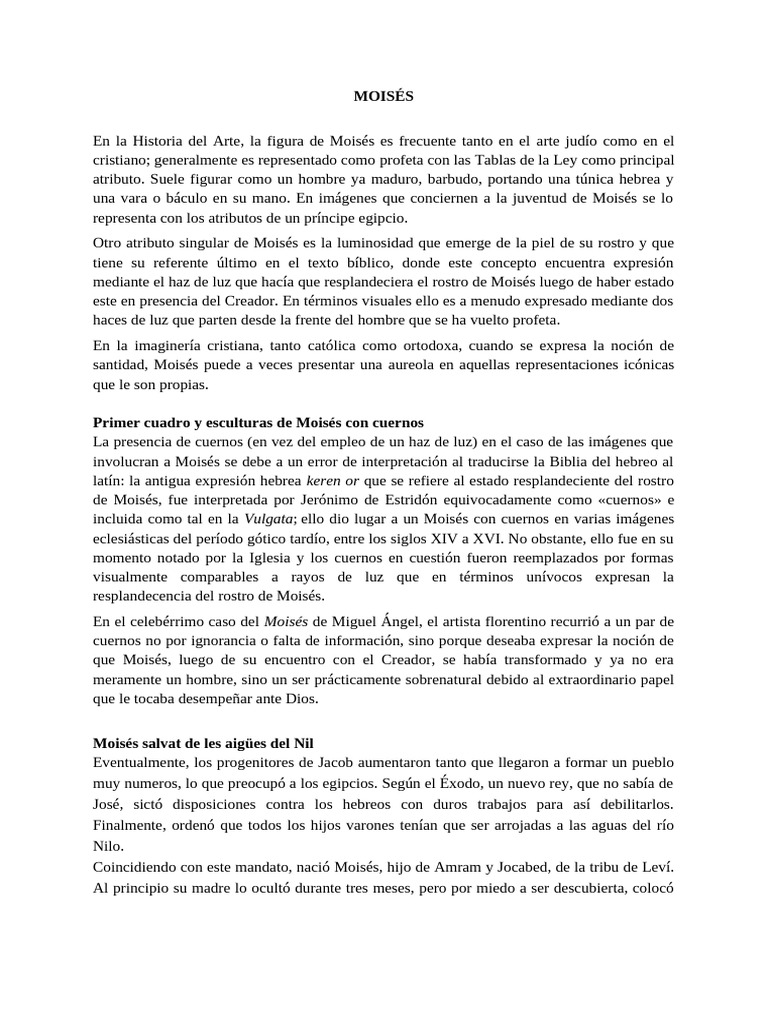 Moisés en el Arte: Iconografía y Significado | PDF | Moisés | Libro del ...