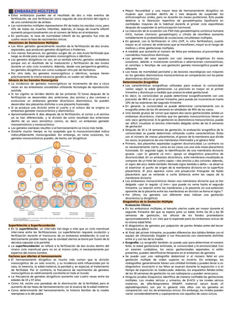 Embarazo Múltiple: Tipos y Riesgos | PDF | Gemelo | El embarazo