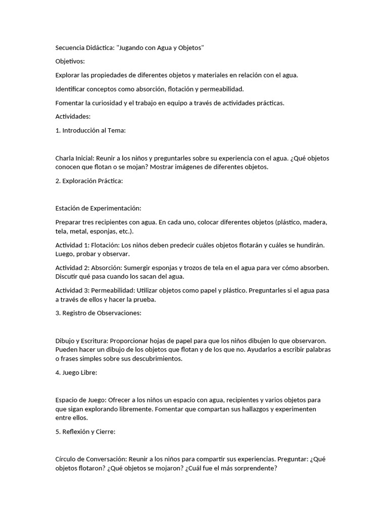 Actividades Didácticas con Objetos y Ciencia | PDF | Imán | Ligero