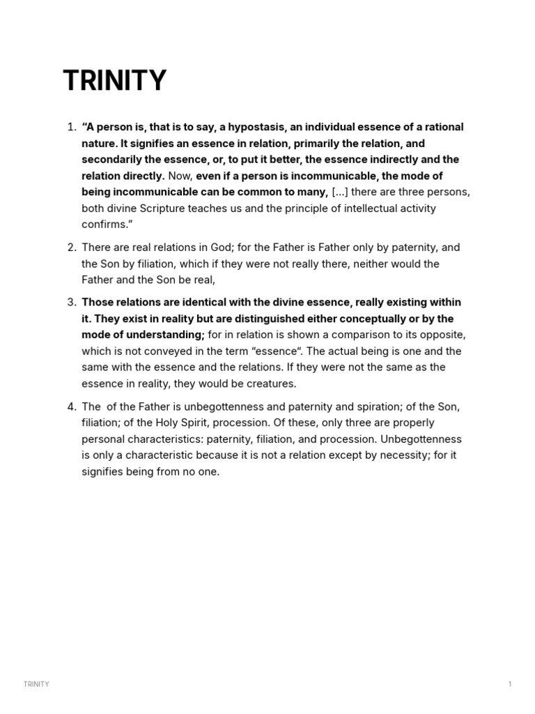 Trinity | PDF