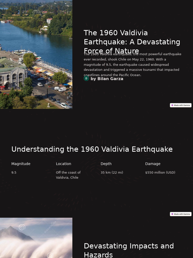 The 1960 Valdivia Earthquake A Devastating Force of Nature 2 | PDF