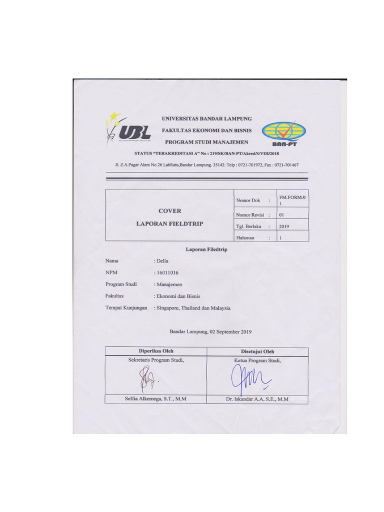 LAPORAN FIELDTRIP Della | PDF