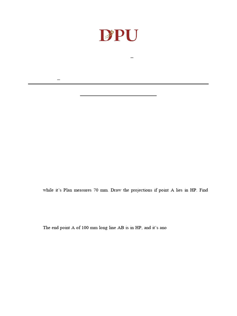 Engineering Graphics Practice Questions | PDF