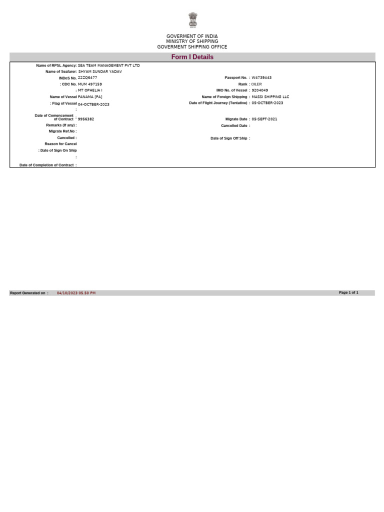 Form1 DHARMENDRA KUMAR | PDF