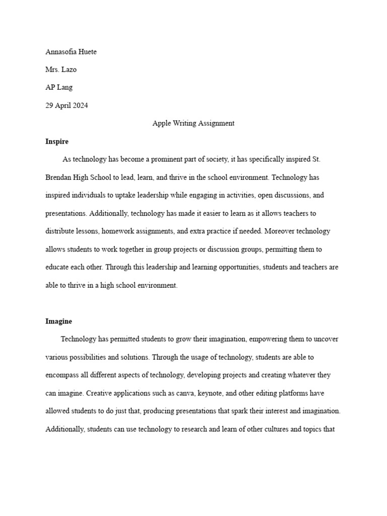 Writing Assignment | PDF