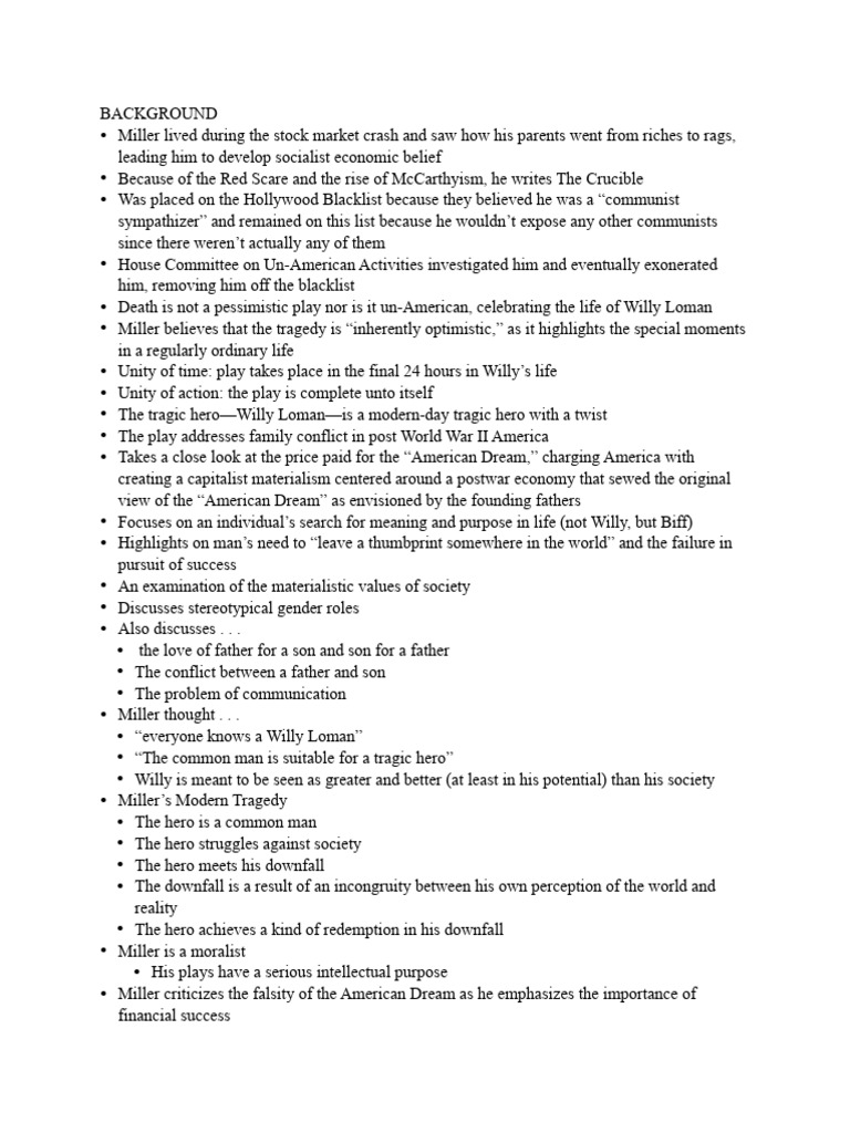 Arthur Miller's Modern Tragedy Analysis | PDF