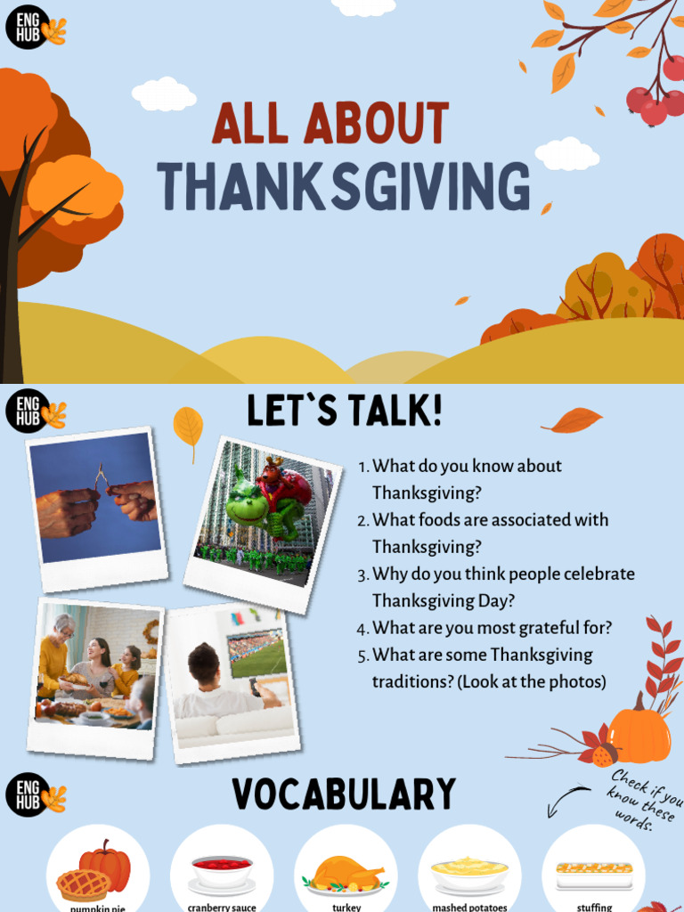 A2 All About Thanksgiving SV | PDF | Turkey Meat | Thanksgiving