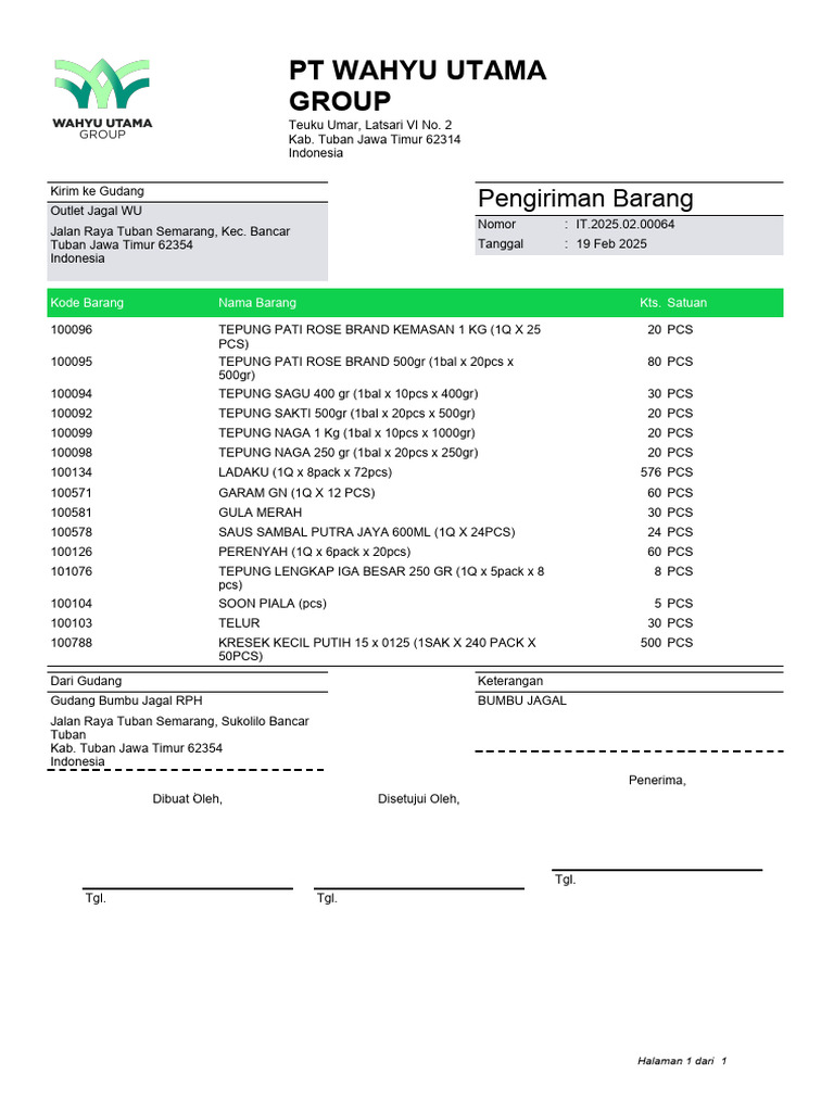 Pemindahan Barang Wug Wahyuutamagroup 250219104004 | PDF