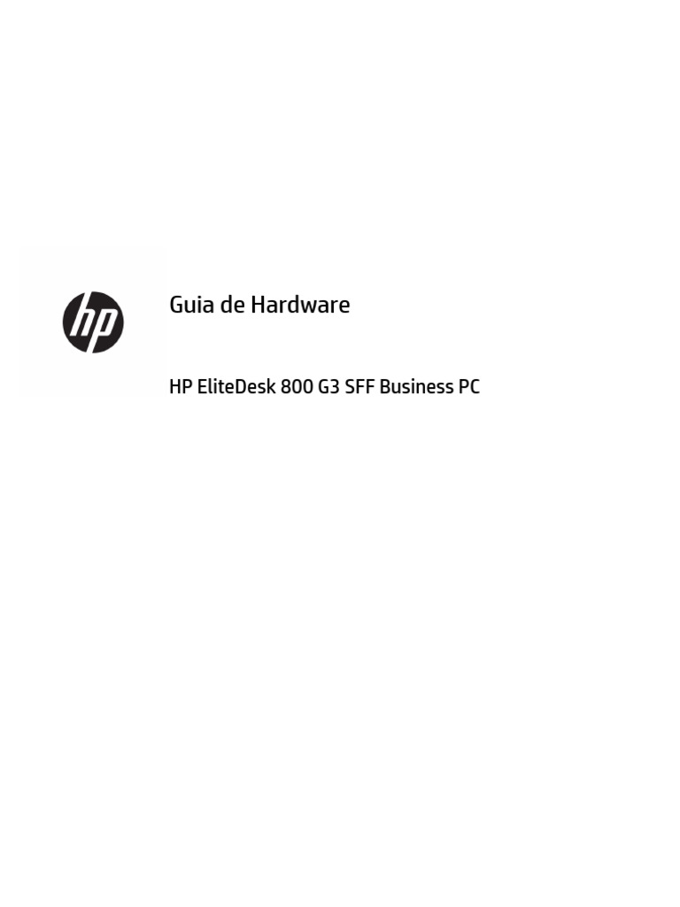 HP EliteDesk 800 G3 SFF | PDF | Armazenamento de dados de computador | USB
